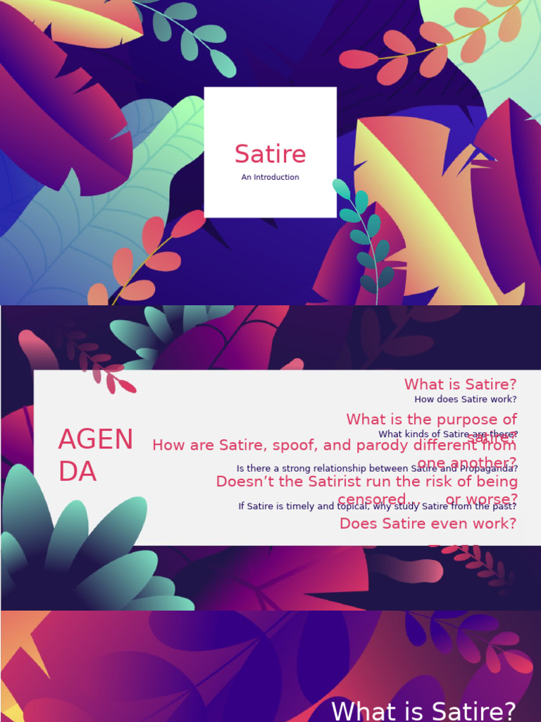 Satire An Introduction | PDF | Satire | Irony