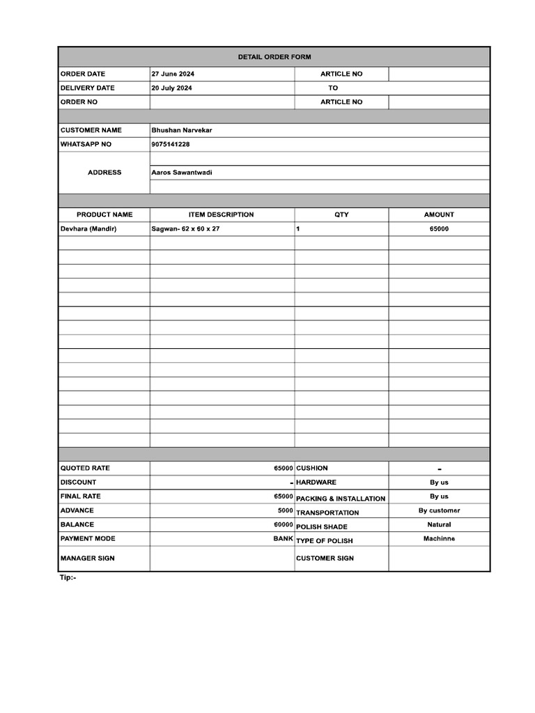 Bhushan Narvekar Sawantwadi Final Order PDF | PDF