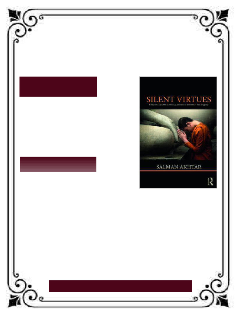 Silent Virtues Salman Akhtar ebook uncut digital version | PDF ...