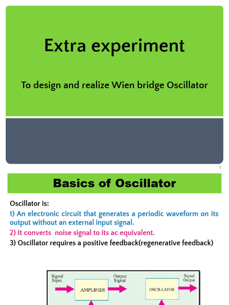 Wein Bridge Oscillator.pptx | PDF