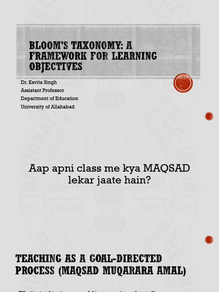 Bloom's Taxonomy for Learning Objectives | PDF | Cognitive Science ...