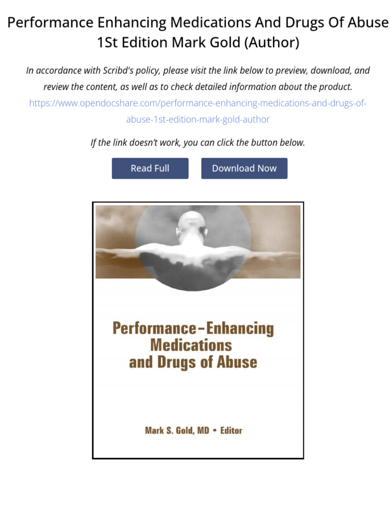 Performance Enhancing Medications and Drugs of Abuse 1st Edition Mark ...