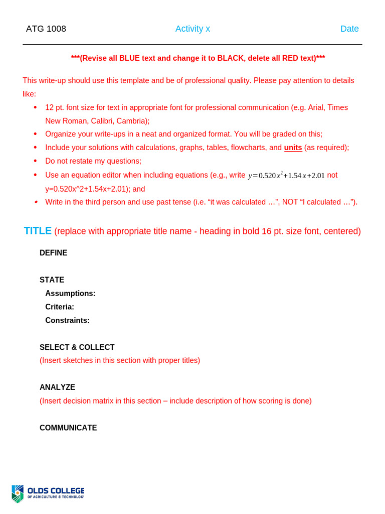 Activity 1 Template | PDF