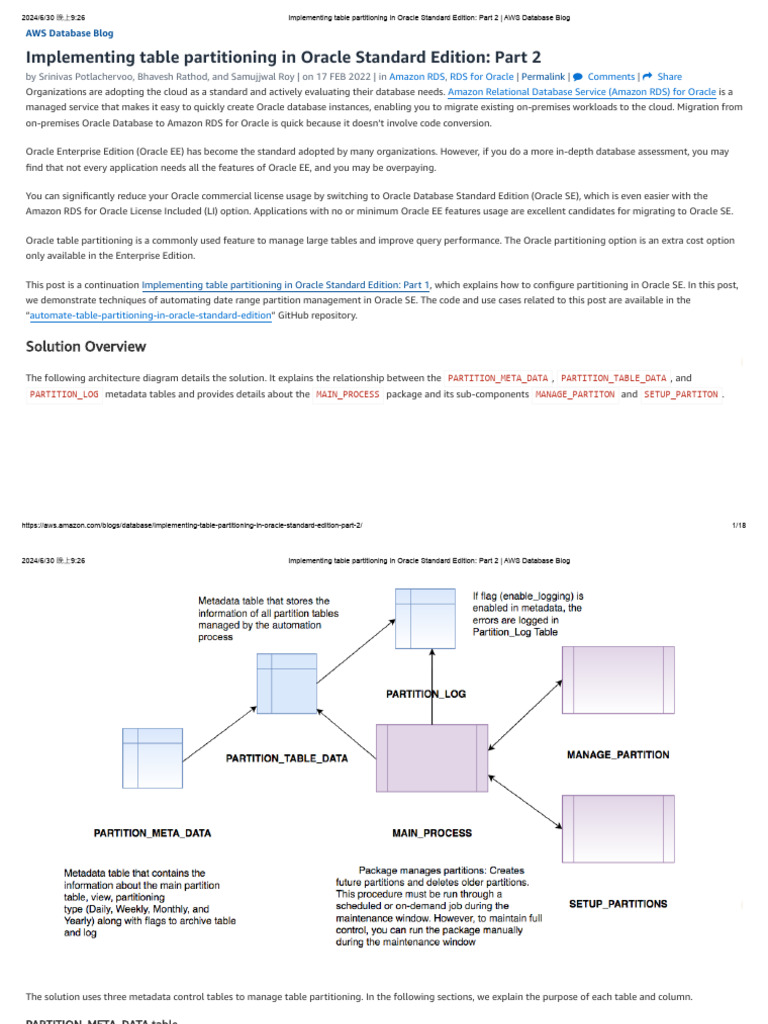 Automating Oracle SE Table Partitioning | PDF | Table (Database) | Sql