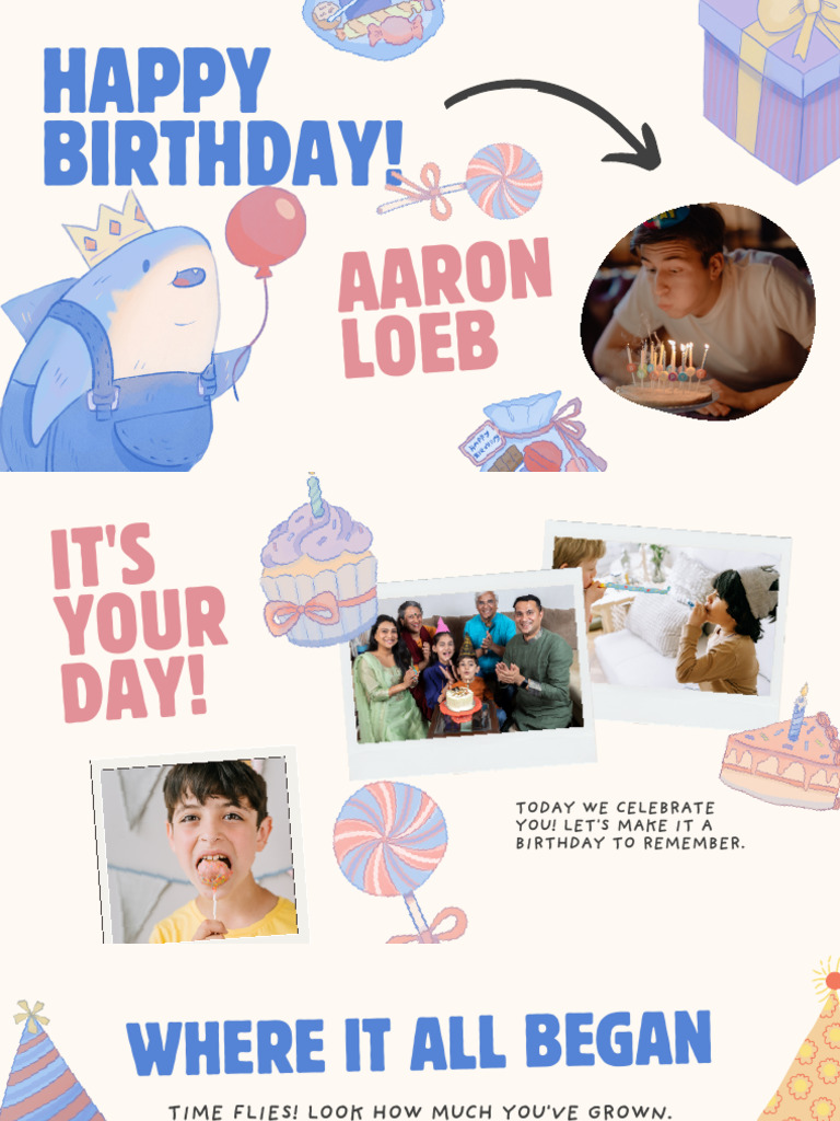 Cream Colorful Happy Birthday Presentation | PDF