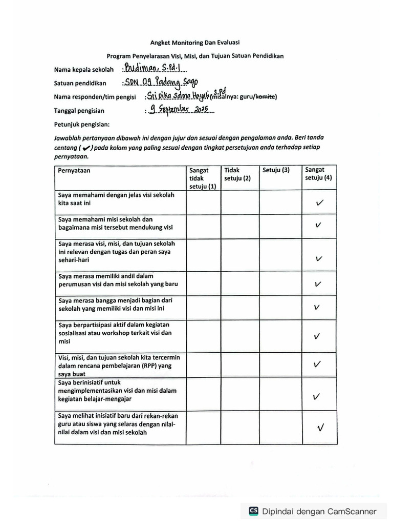 Instrumen Monev | PDF