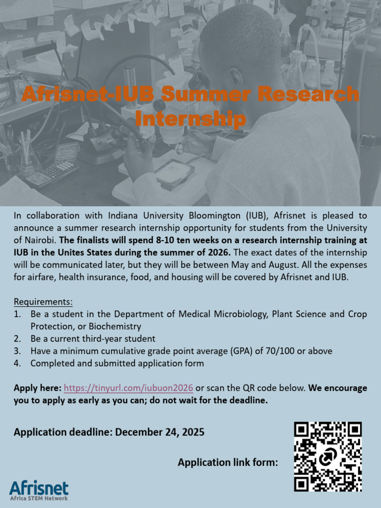 2026internshipflyer IUB UoN | PDF