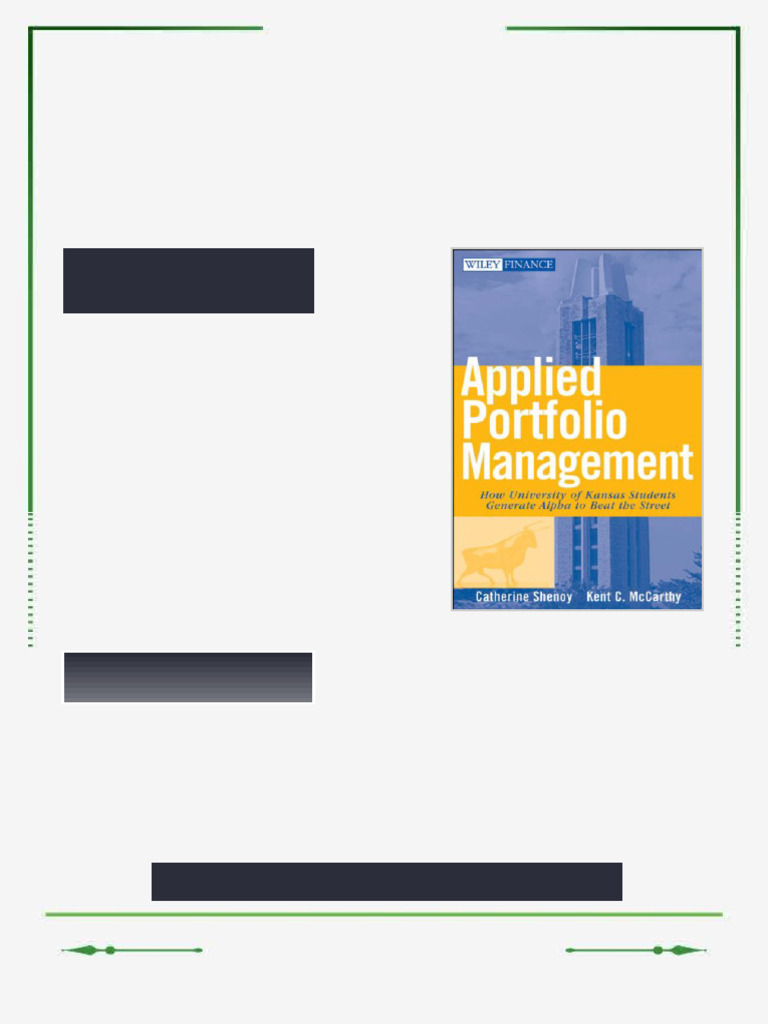 Applied Portfolio Management How University of Kansas Students Generate ...