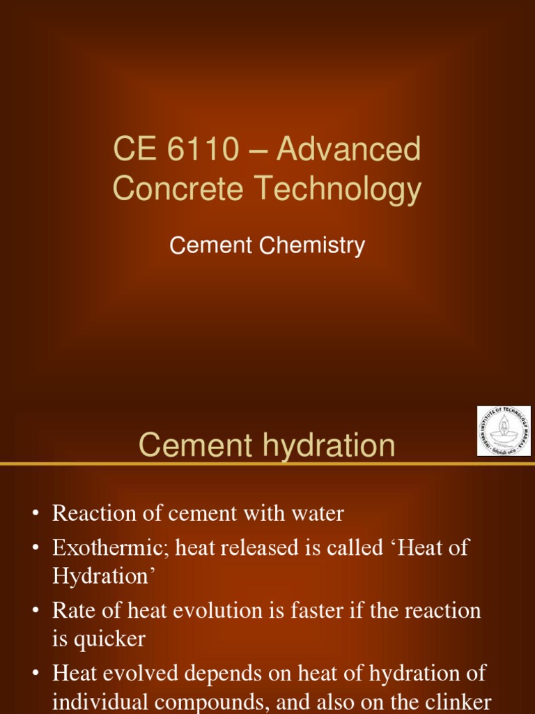 Cement Chemistry | PDF | Porosity | Concrete