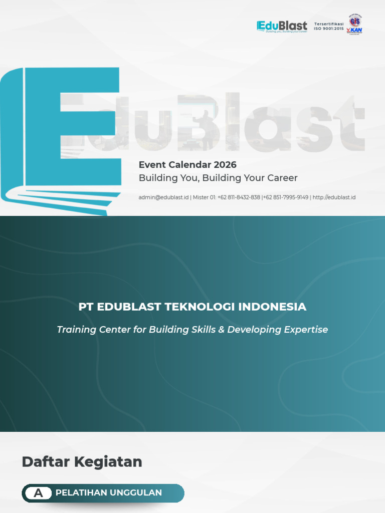 Kalender Acara Pelatihan 2026 | PDF