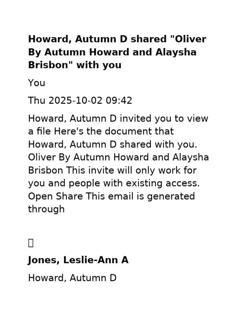 Oliver by Autumn Howard | PDF