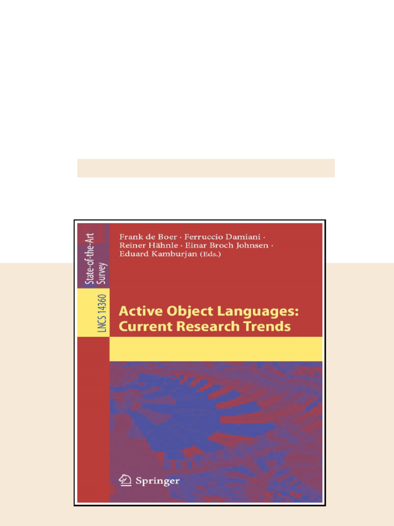 (Ebook) Active Object Languages: Current Research Trends by Frank de Boer, Ferruccio Damiani ...