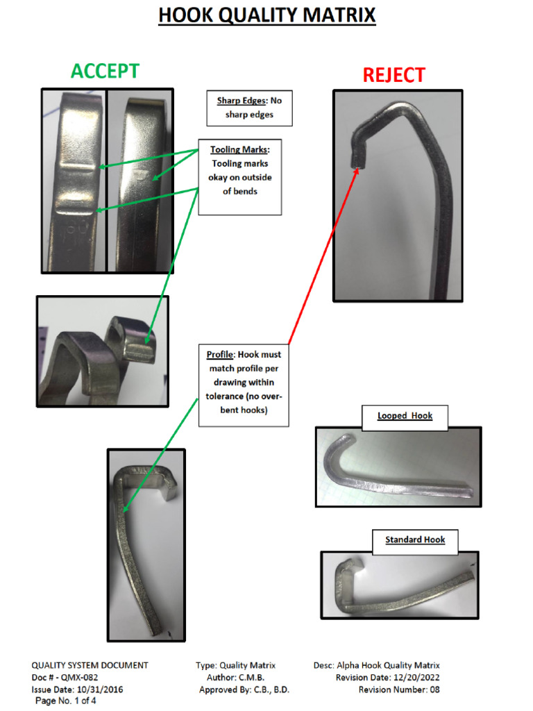 Alpha Hook Quality Matrix Guide | PDF | Autodesk | Computer File