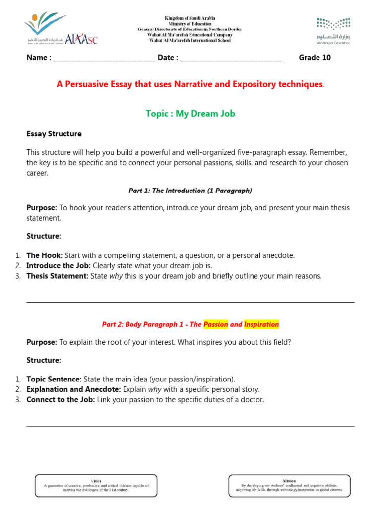 Persuasive Essay That Uses Narrative and Expository Techniques. | PDF ...