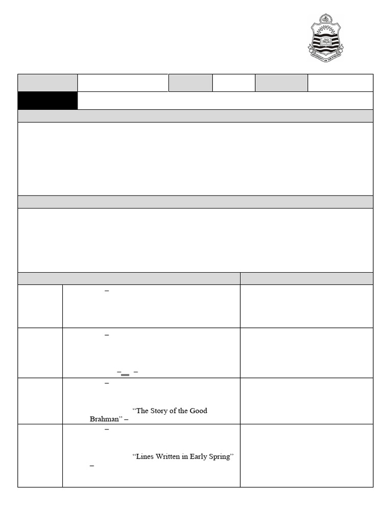 Literary Forms and Movements Course Outline | PDF | Liberal Arts Education