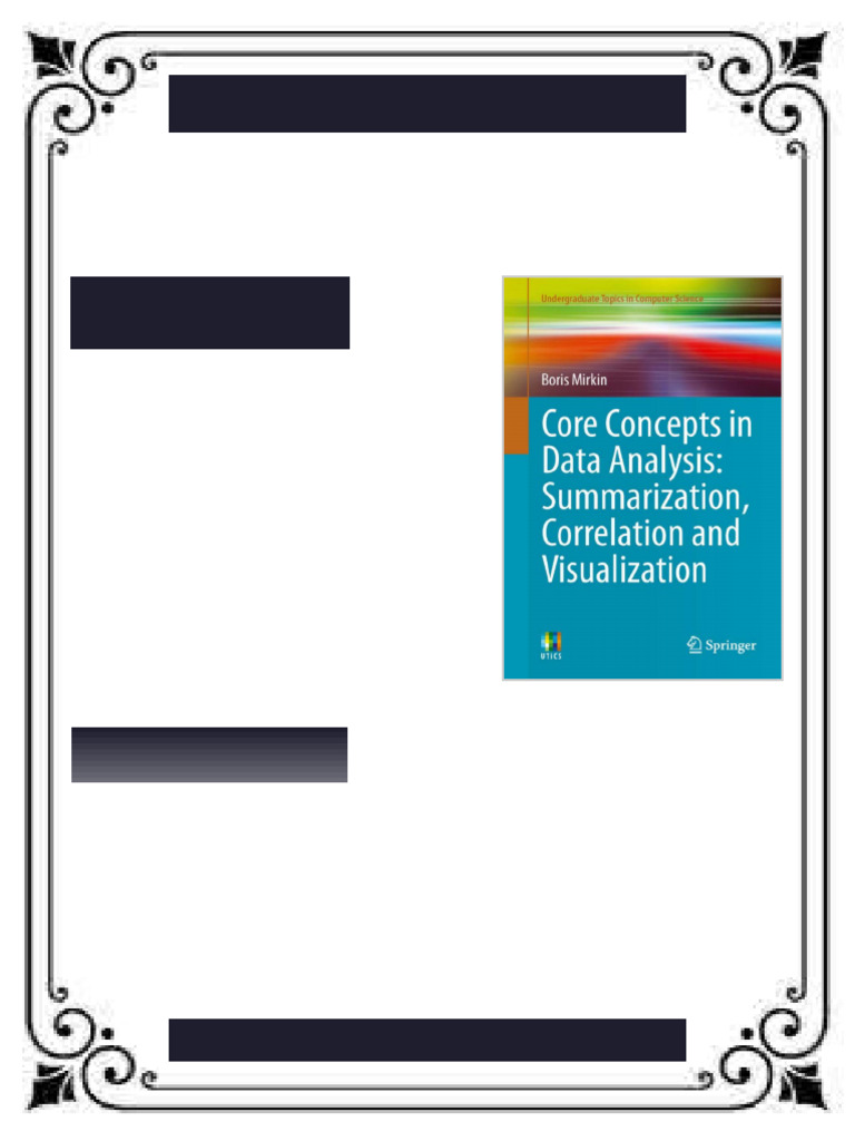 Core Concepts in Data Analysis Summarization Correlation and ...
