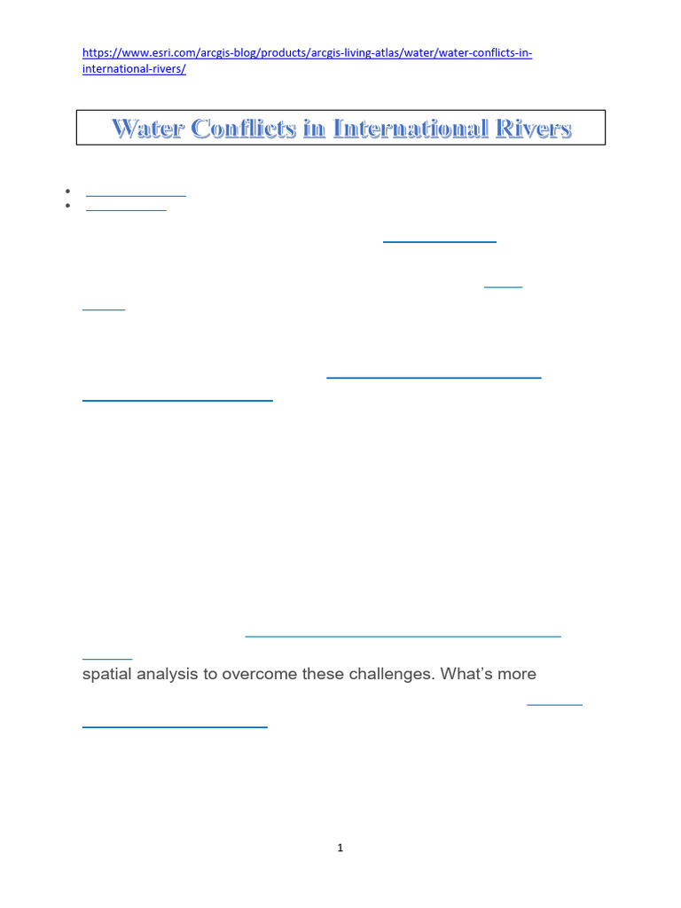 Water Conflicts and Drought Analysis | PDF | Water Scarcity ...
