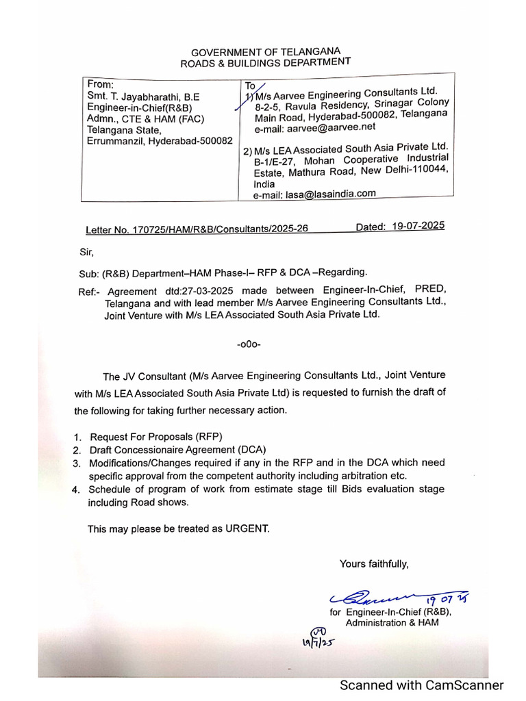 35 Letter From RB Reg Standard Documents Dated 07-22-2025 | PDF