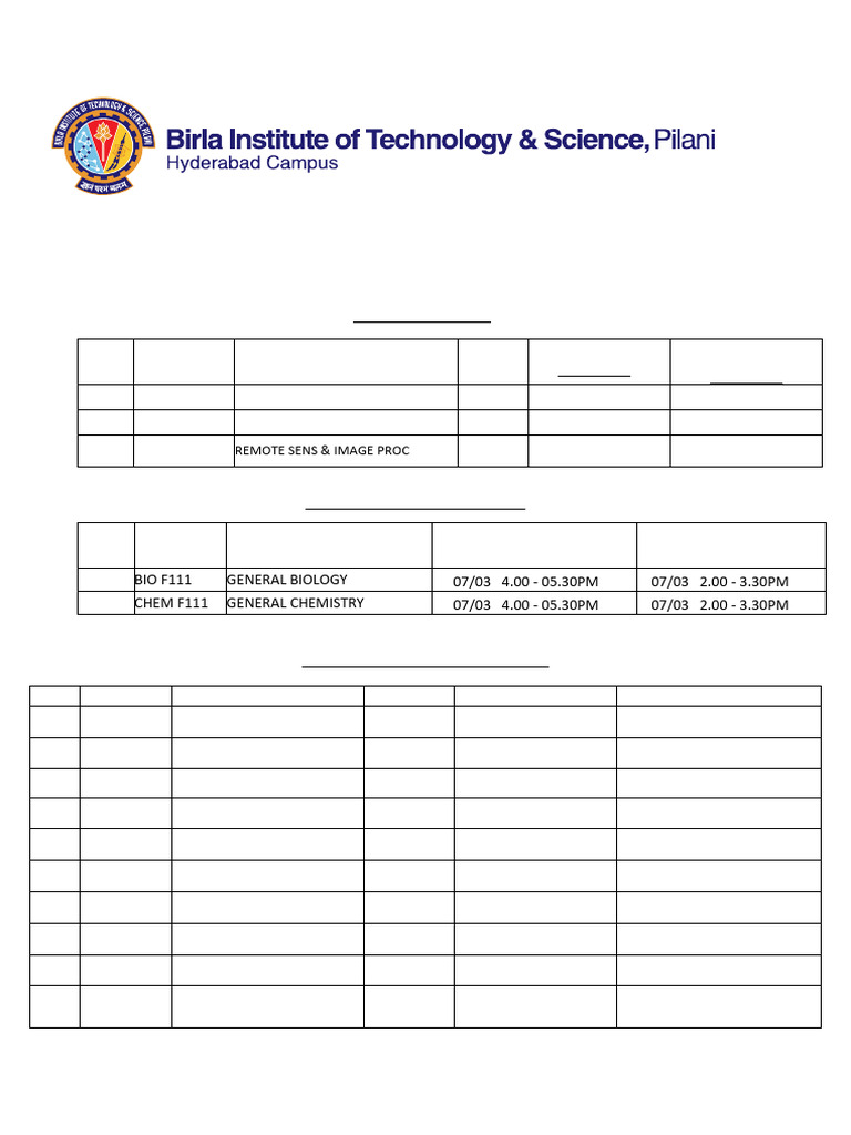 Timetable Changes--5 II SEM | PDF