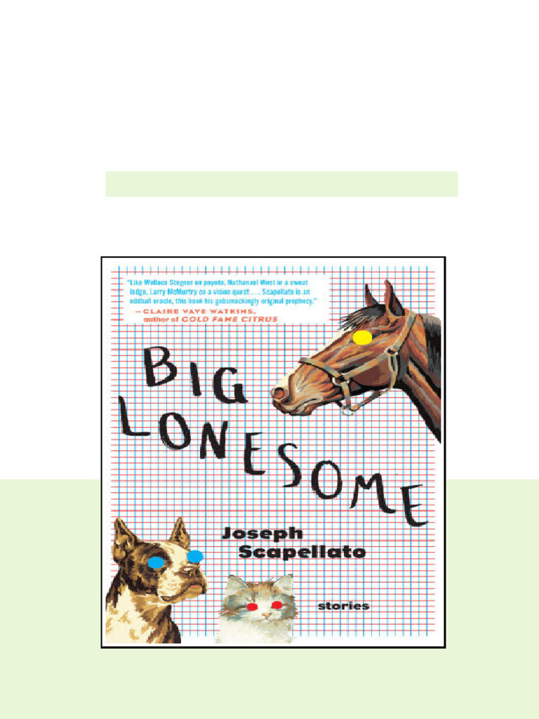 Big Lonesome Stories Scapellato Joseph available all format | PDF