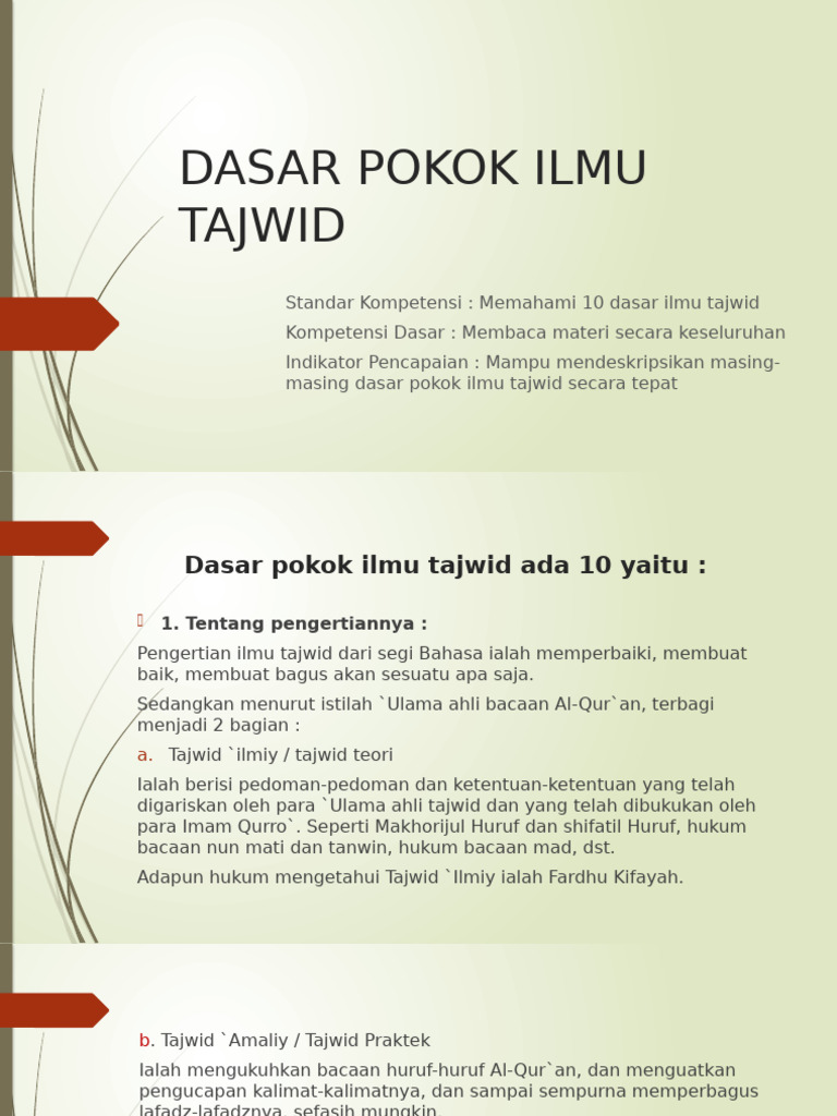 Dasar Pokok Ilmu Tajwid | PDF