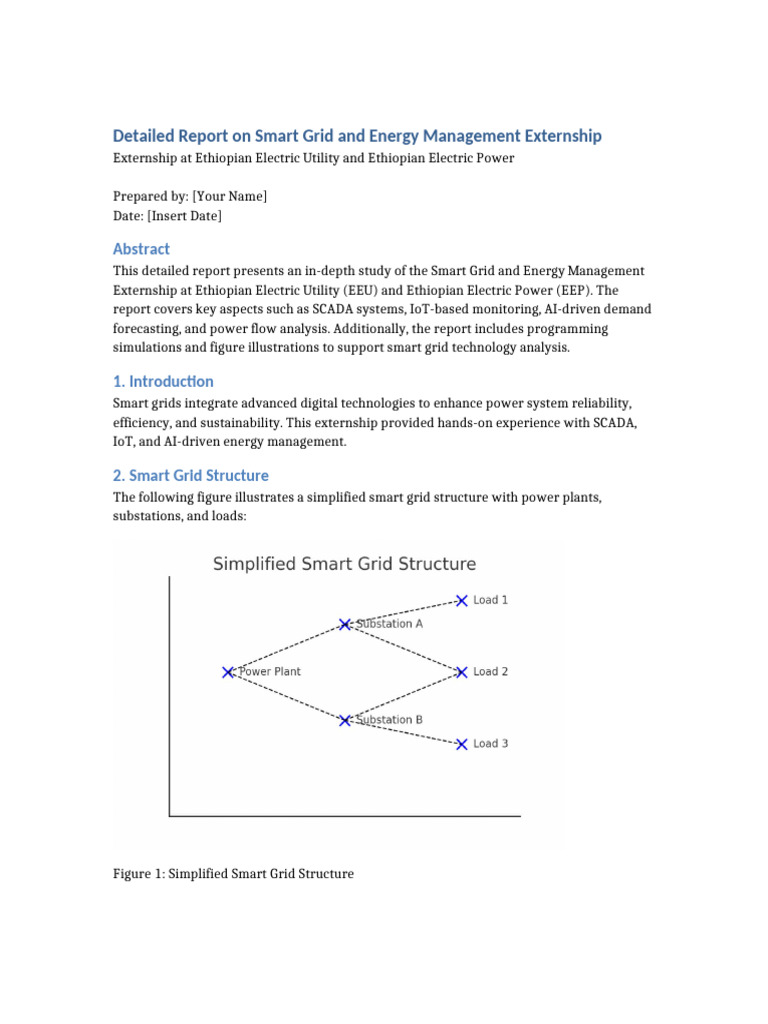 Detailed Smart Grid Externship Report | PDF | Smart Grid | Electrical Grid