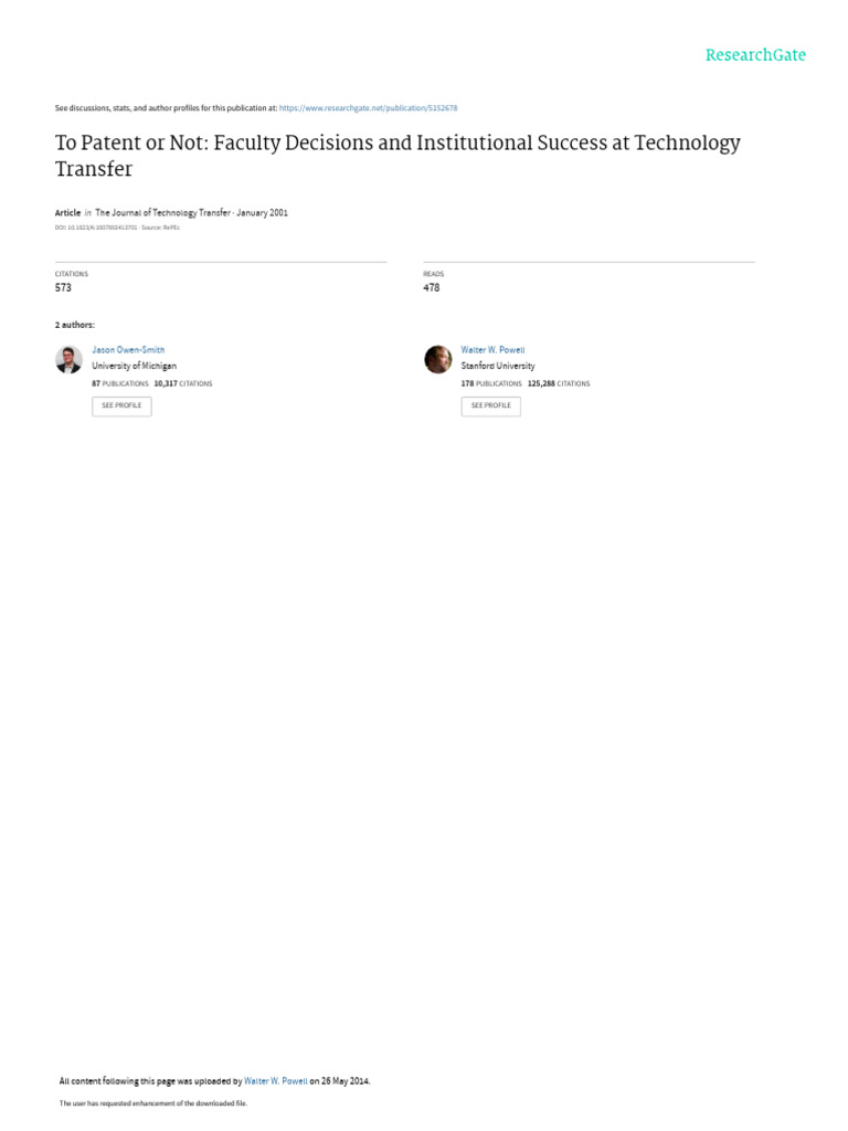 Owensmith_Powell_text | PDF | Patent | Intellectual Property