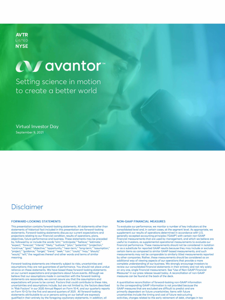 Avantor 2021 Investor-Day-Presentation Final | PDF | Monoclonal ...