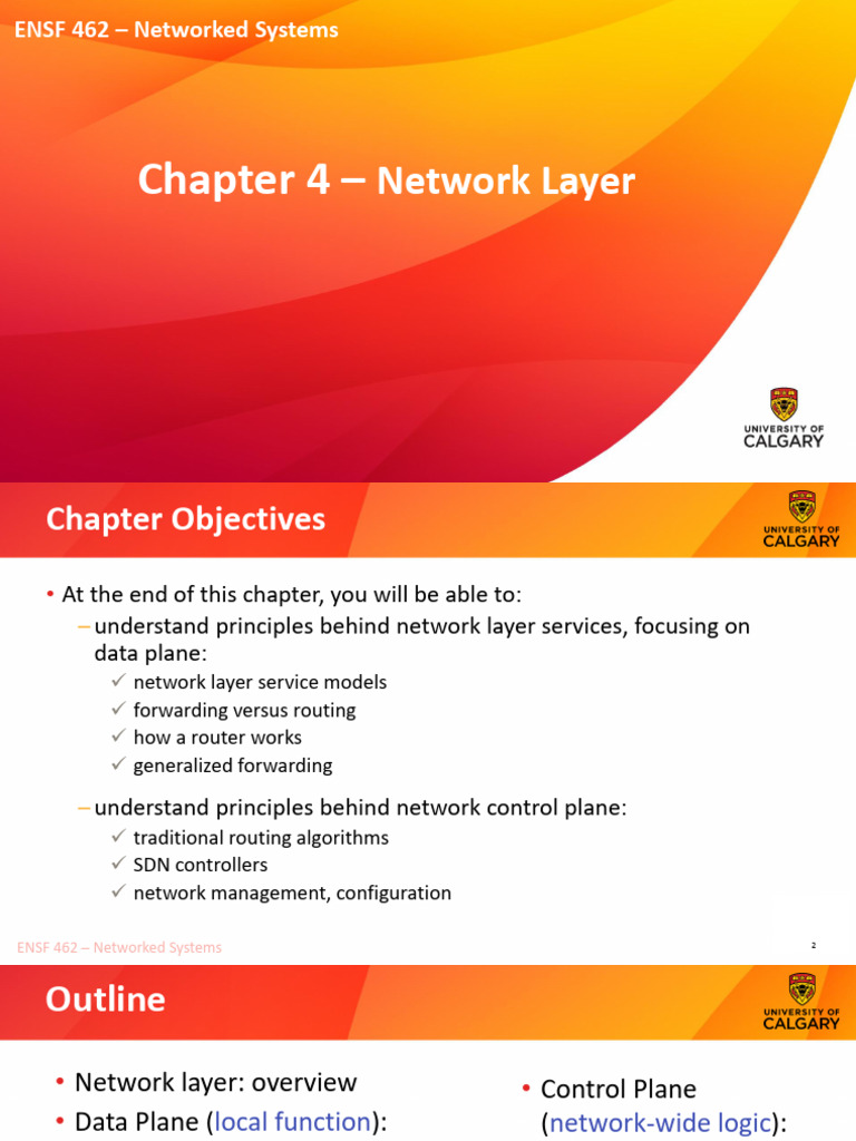 ENSF 462 - Chapter - 4 | PDF | Computer Network | Internet Protocols