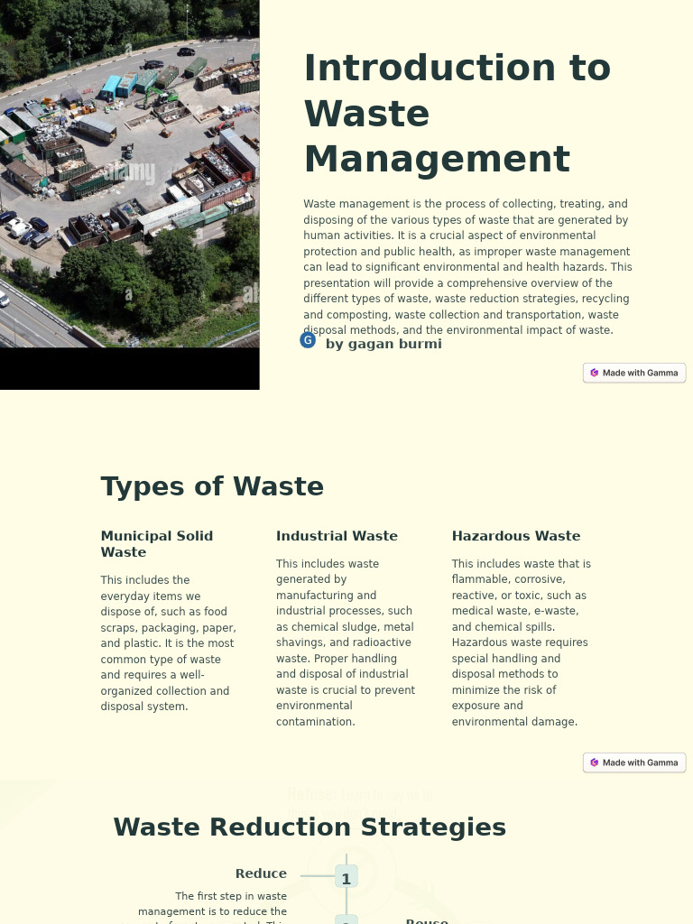 Comprehensive Waste Management Guide | PDF | Waste | Waste Management