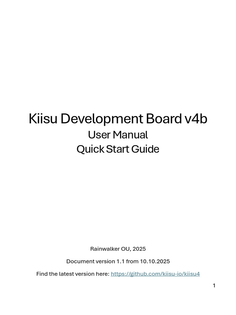 Kiisu Development Board User Manual | PDF | Microcontroller | Computing