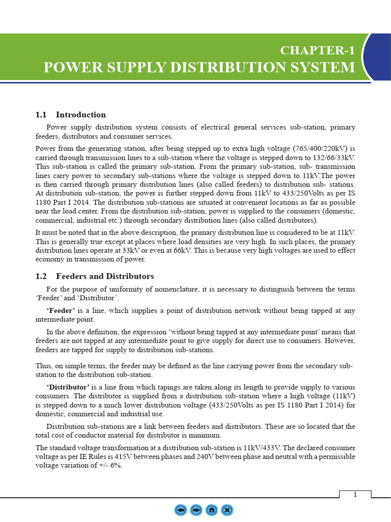 CHAPTER-1 | PDF | Electric Power Distribution | Transformer