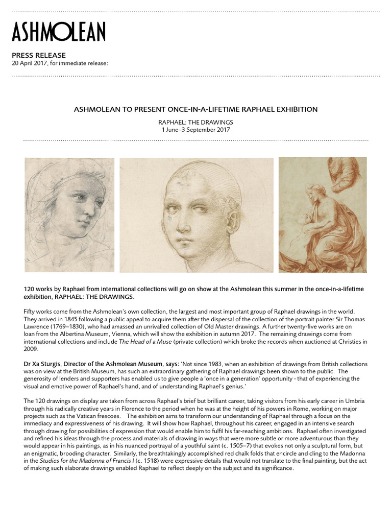 Raphael Drawings Exhibition at Ashmolean | PDF | Raphael