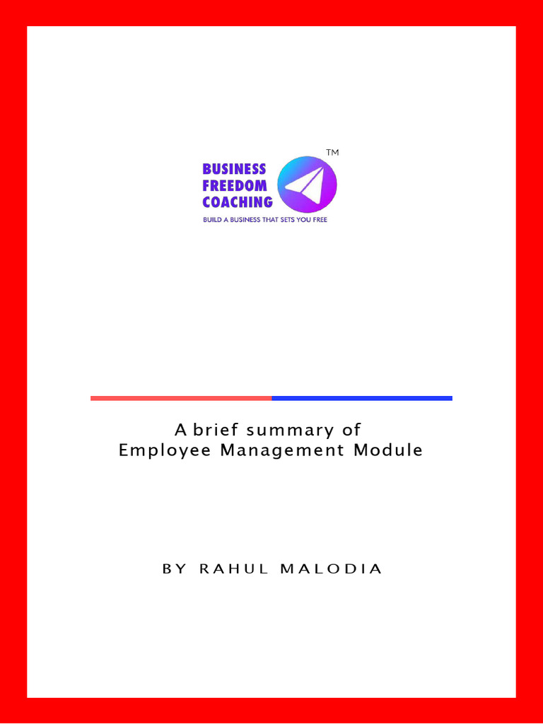 Employee Management Short Note | PDF | Leadership | Business