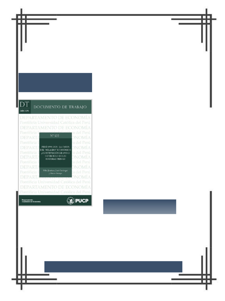 Perú 1990 2021 la causa del milagro económico Constitución de 1993 o ...
