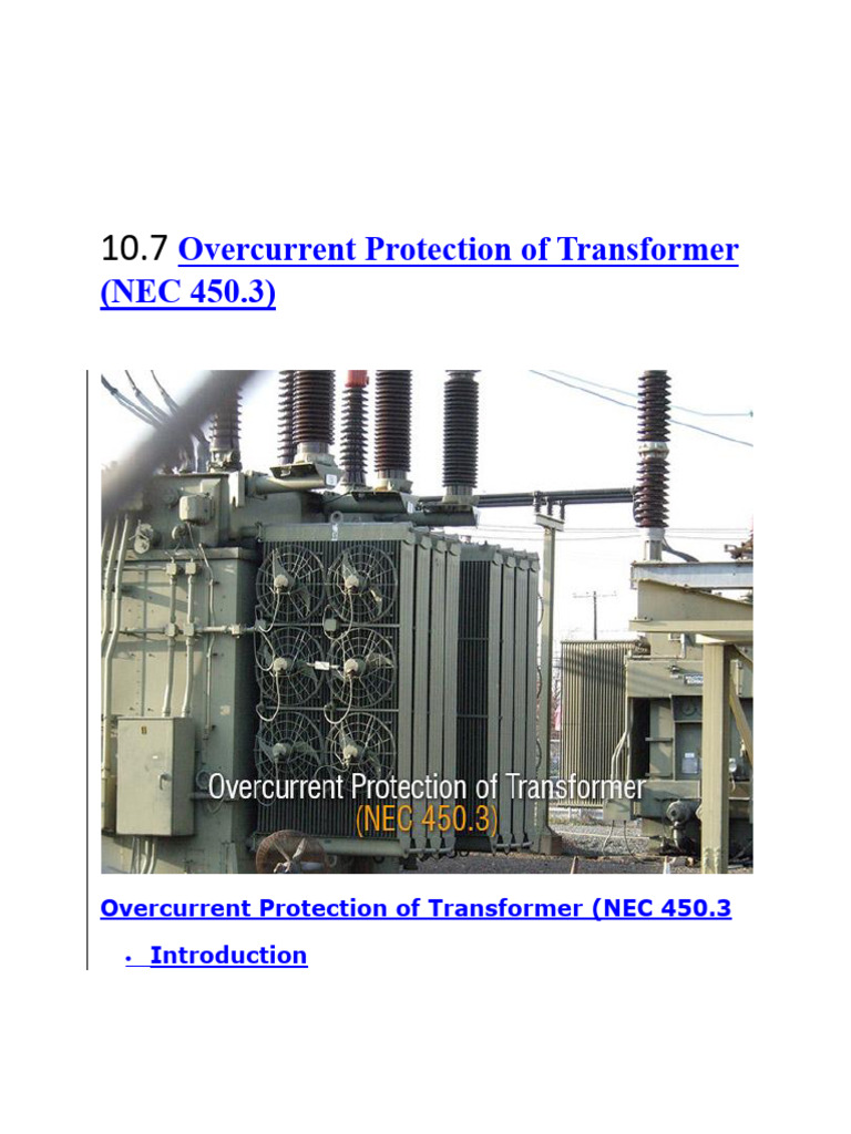 Transformer Overcurrent Protection Guide | PDF | Fuse (Electrical ...