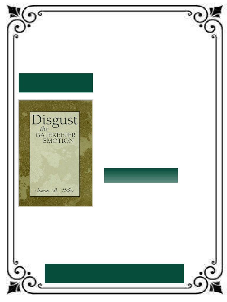 Disgust The Gatekeeper Emotion 1° Edition Susan Miller ebook 2025 ...