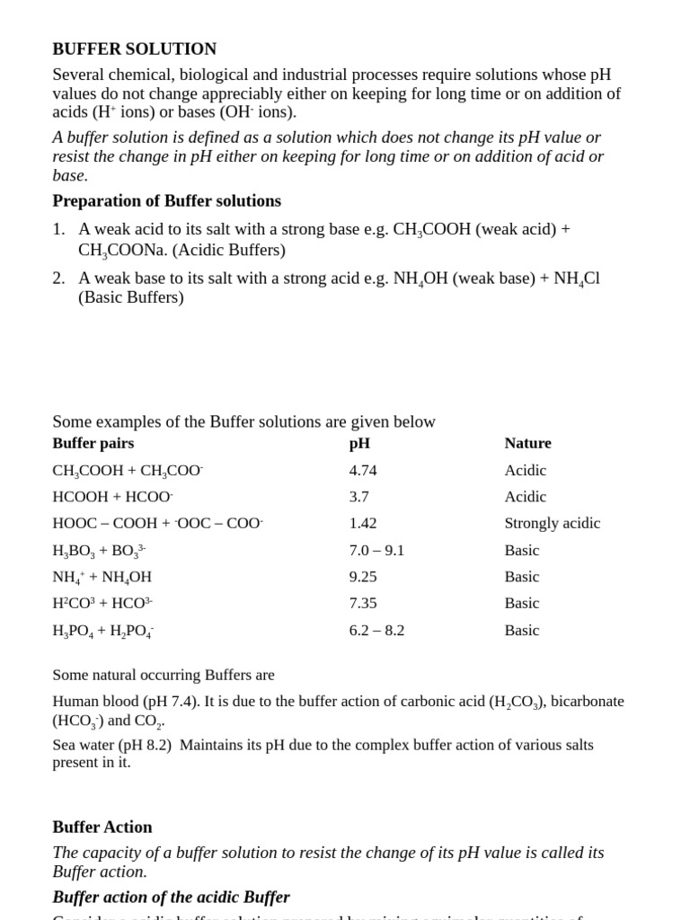 Buffer Solutions (2) | PDF | Buffer Solution | Ph