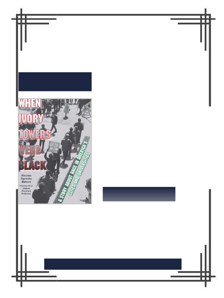 When Ivory Towers Were Black A Story about Race in America s Cities and ...