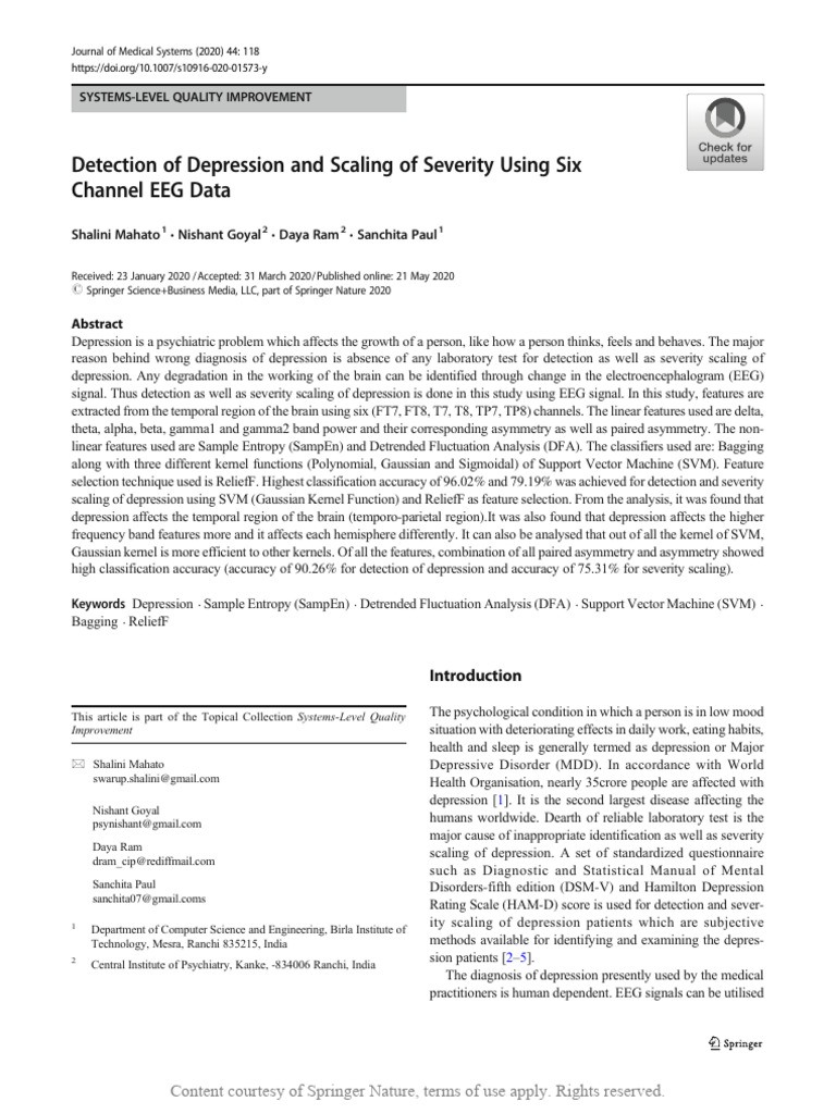 Detection_of_Depression_and_Scaling_of_Severity_Us | PDF | Support ...