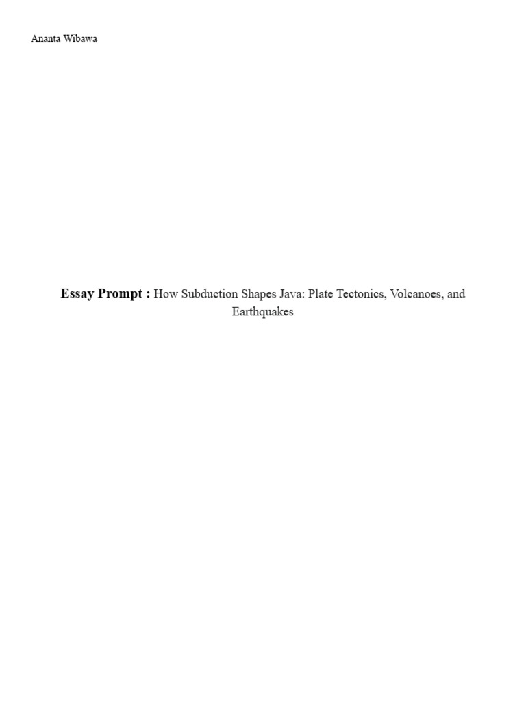 Ananta Wibawa - Plate Tectonics | PDF | Plate Tectonics | Volcano