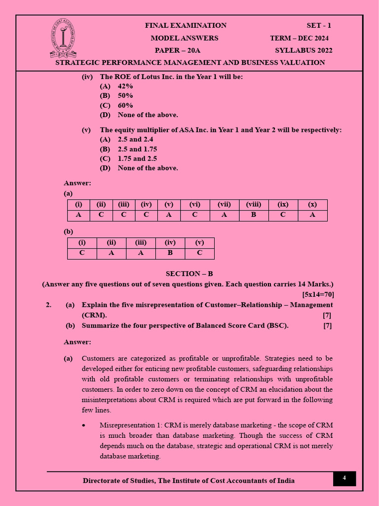 Strategic Performance Management Exam | PDF | Lean Manufacturing | Risk