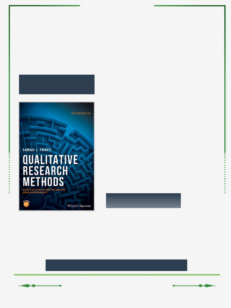 Qualitative Research Methods: Collecting Evidence, Crafting Analysis ...