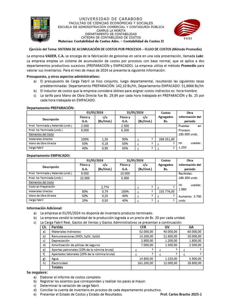 Ccat2p Ejercicio VADER Planteamiento 2025-1 | PDF | Contabilidad de ...