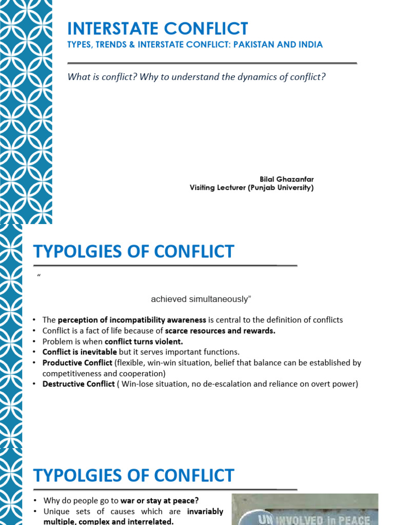 Conflict Lecture 4 | PDF | International Relations | Global Politics