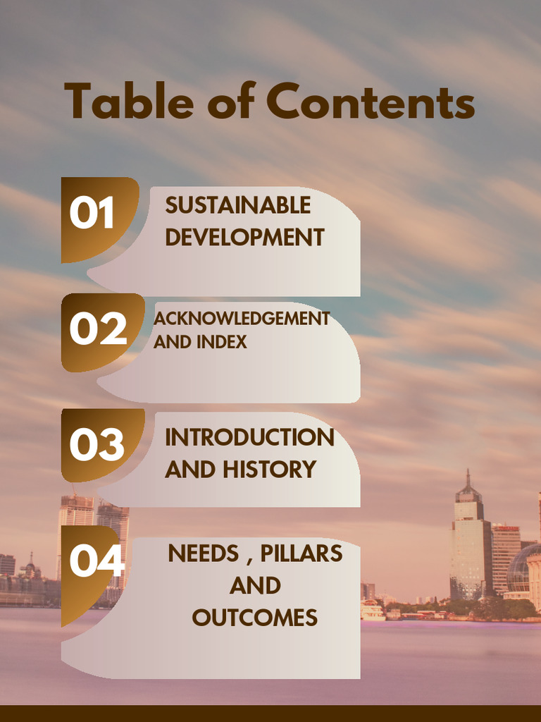 Brown Gradient Simple Modern Table of Contents Document | PDF