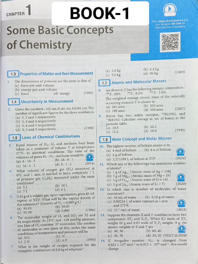 Some Basic Concepts of Chemistry | PDF