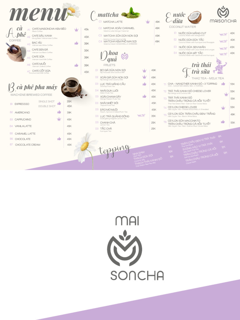 Menu Maison Cha | PDF