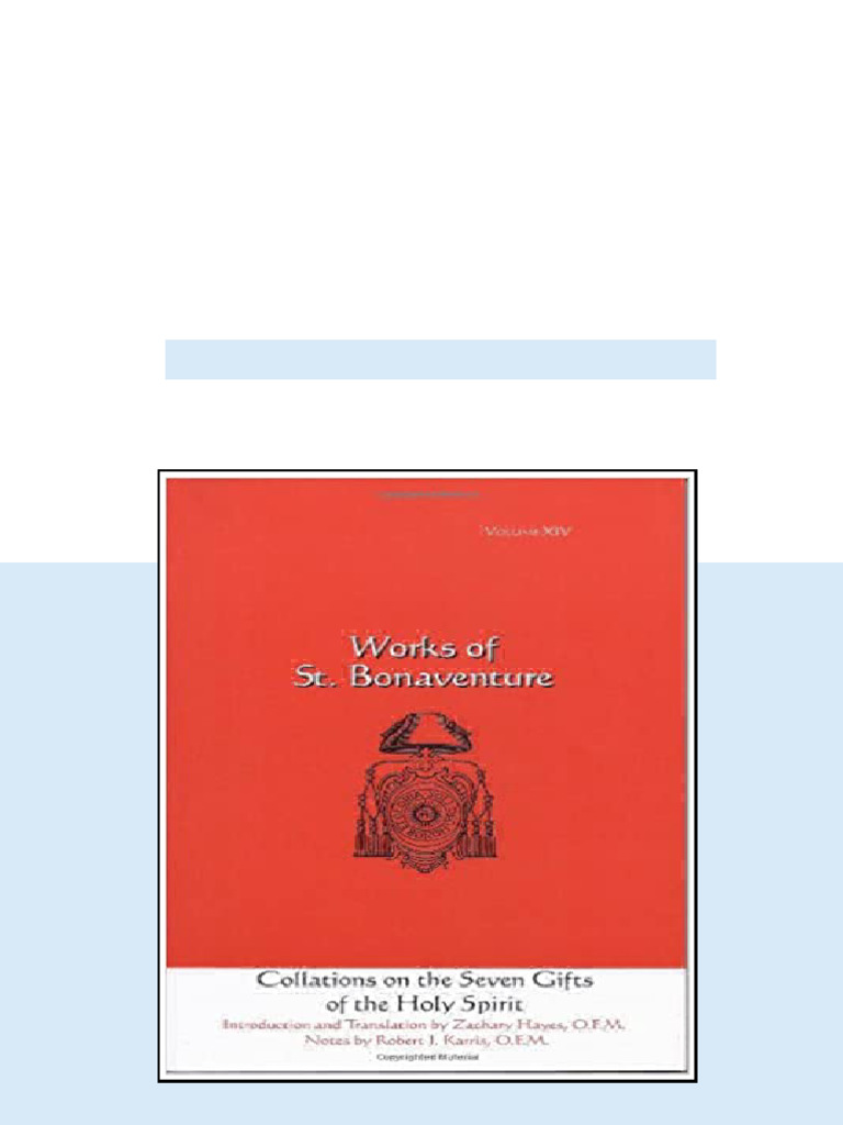 Collations on the Seven Gifts of the Holy Spirit Works of St ...
