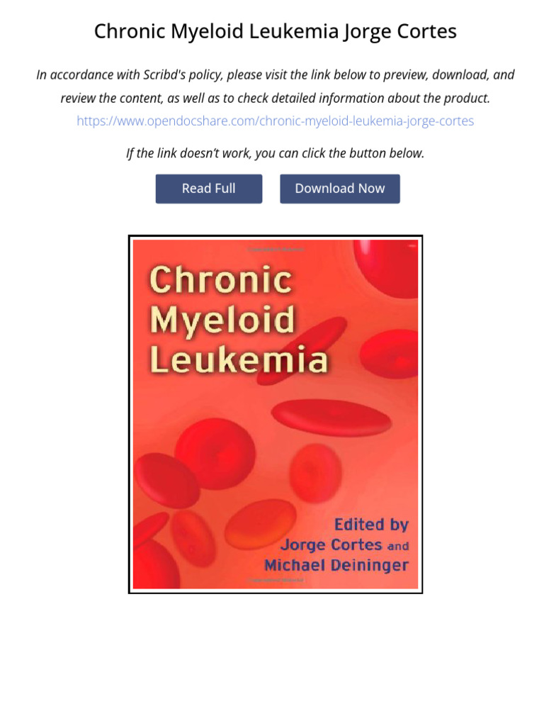 Chronic Myeloid Leukemia Jorge Cortes | PDF